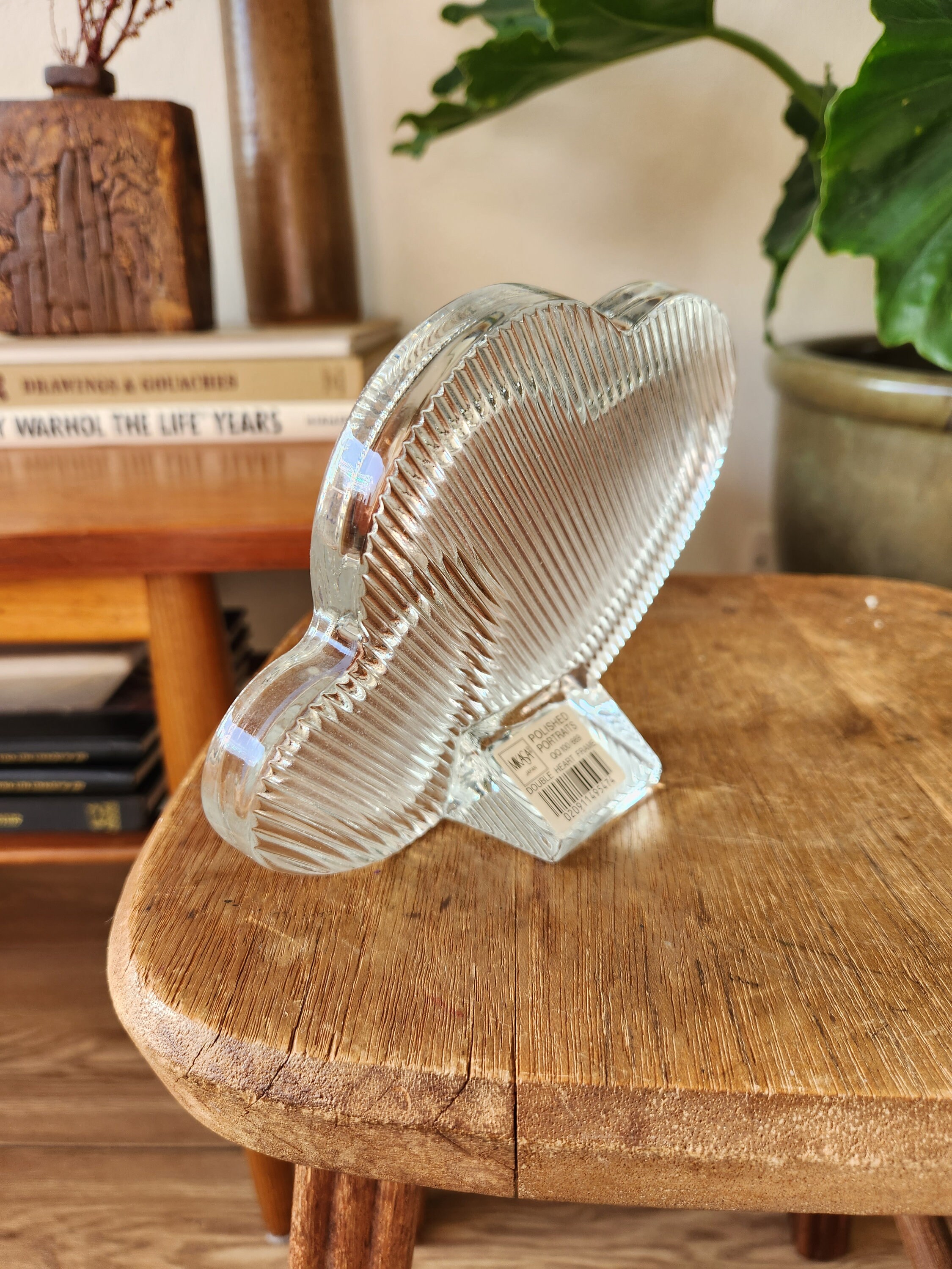 Clear Glass Double Heart Photo Frame Mikasa Japan - Etsy