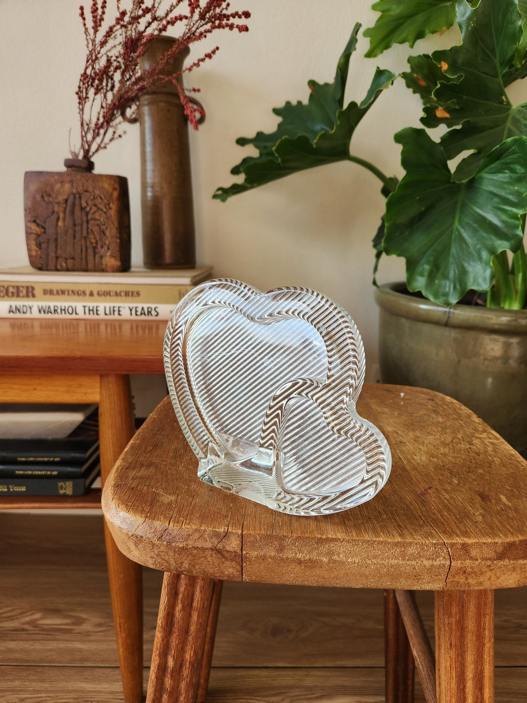 Clear Glass Double Heart Photo Frame Mikasa Japan - Etsy
