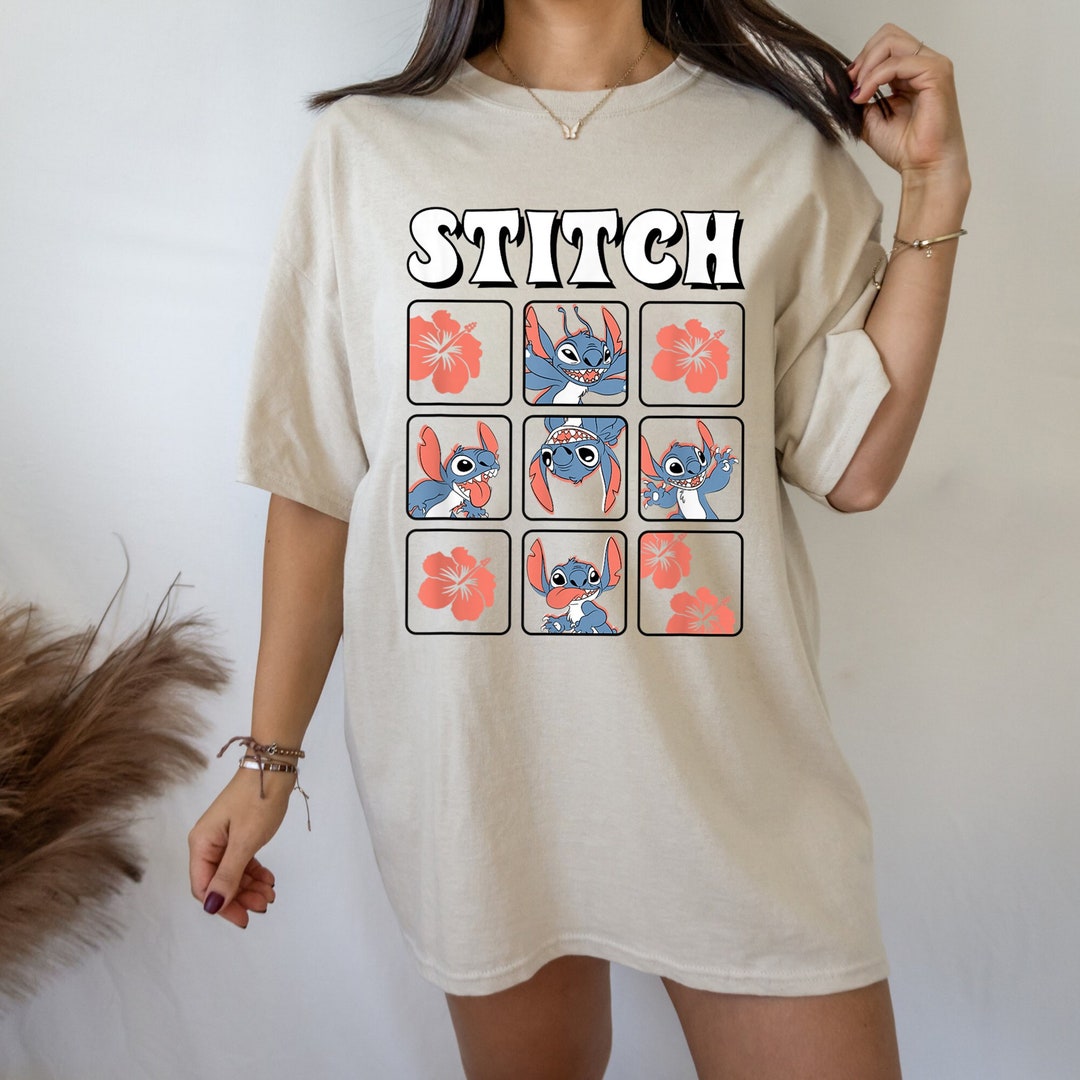 Lilo and Stitch Stitch Moods Floral Grid Boxed up Digital - Etsy