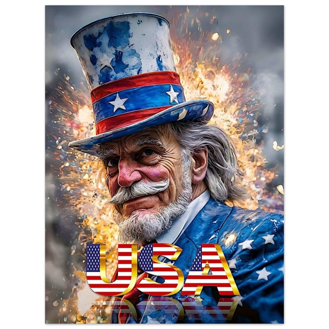 Iconic Uncle Sam Poster. Premium Semi-glossy Paper. Superb Poster of the American Icon Uncle Sam ...