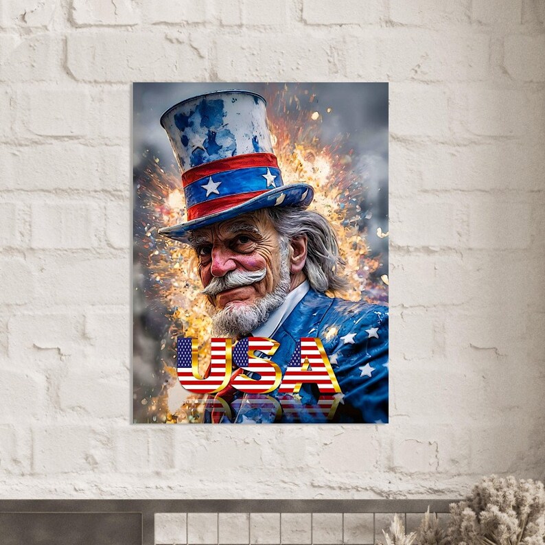 Iconic Uncle Sam Poster. Premium Semi-glossy Paper. Superb Poster of ...