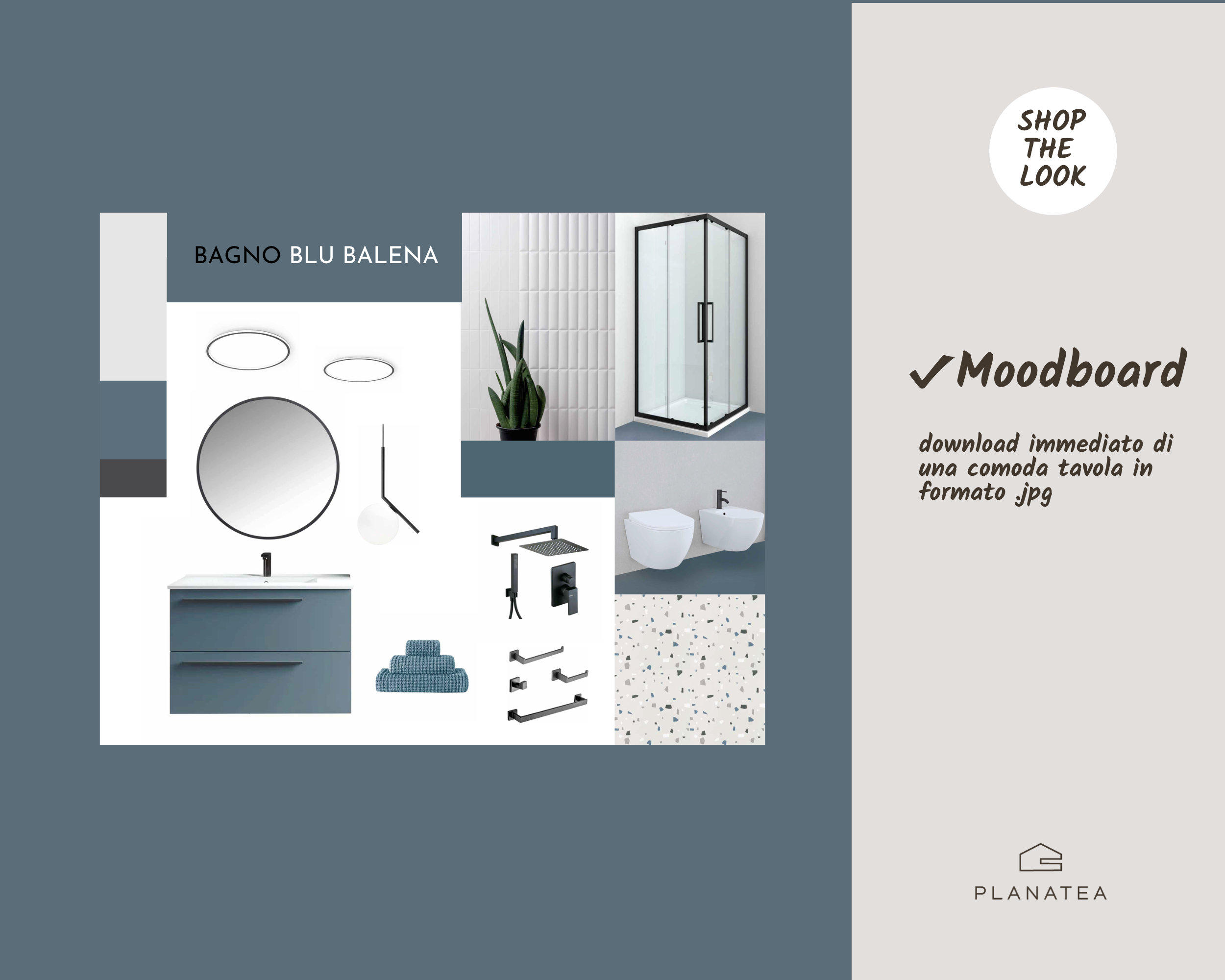 Blue Whale Bath MOODBOARD and SHOPPING LIST - Etsy