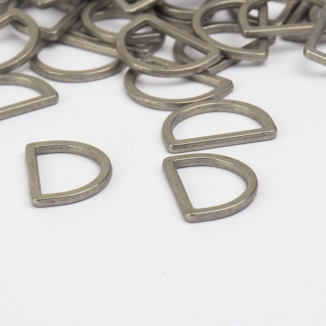 Small D Ring for Craft Projects Grey Matt Dee Ring for Straps - Etsy