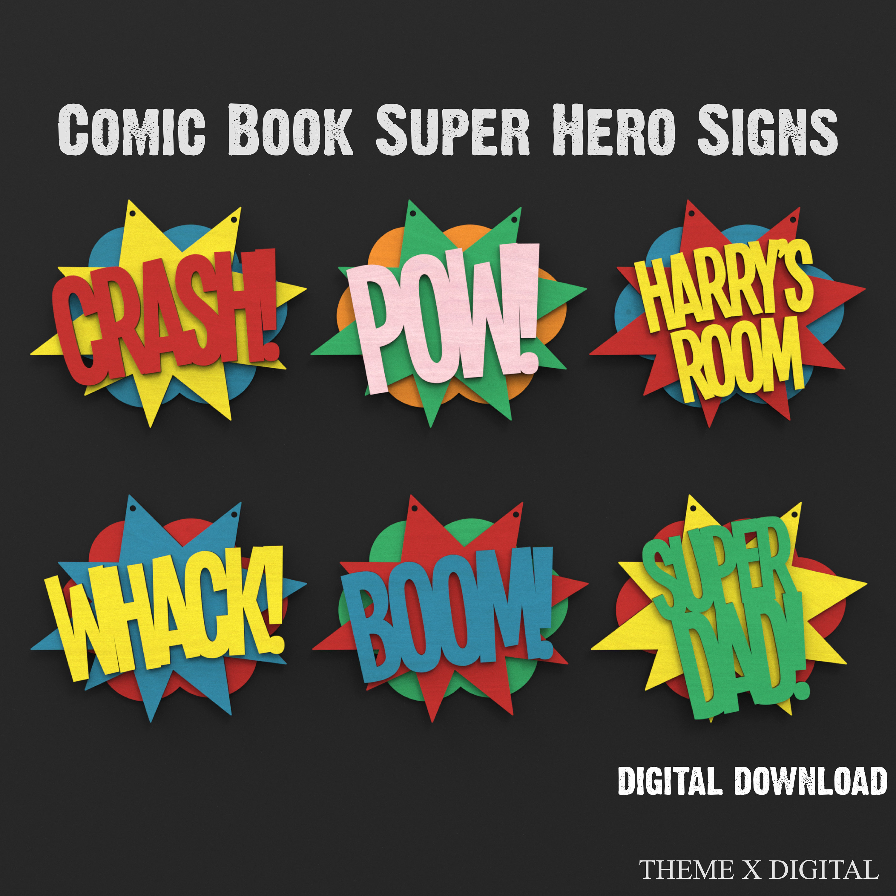 Super Hero Svg Laser Cut Files Comic Book Superhero Svg - Etsy