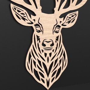 Stag / Deer Head Laser Cutting SVG File, Deer Silhouette Laser Ready ...