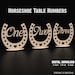 20 Horseshoe Wedding Table Numbers Svg Laser Cut Files - Table Number ...