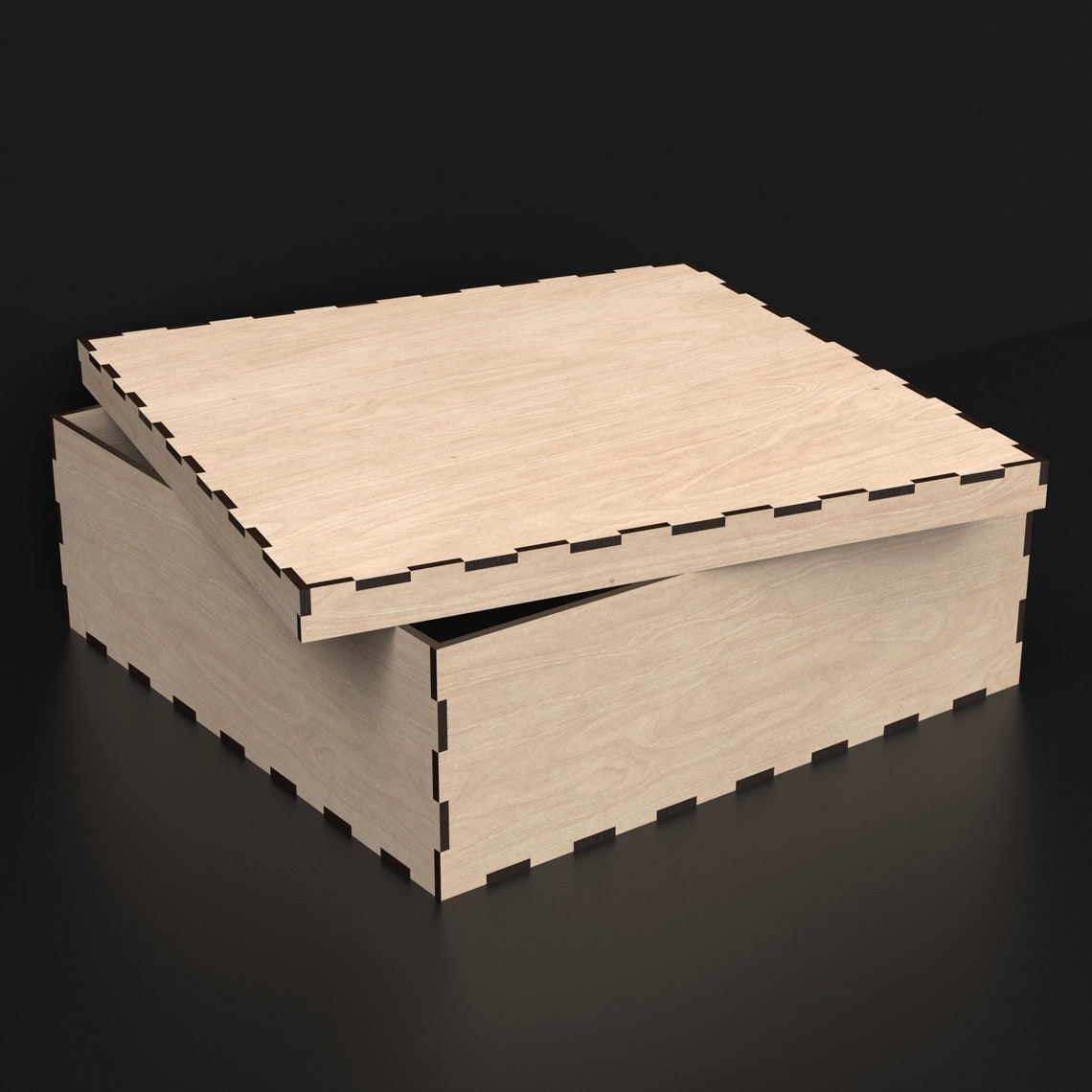 8 Large Wooden Box Svg Laser Cutting Files With Lid Perfect for Memory ...
