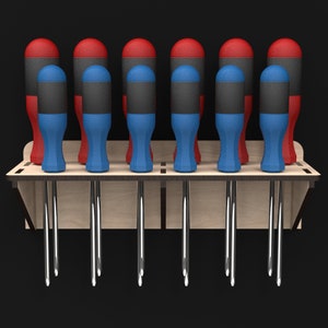 Screwdriver Storage Stand Svg Laser Cut Files - Screwdriver Tool ...