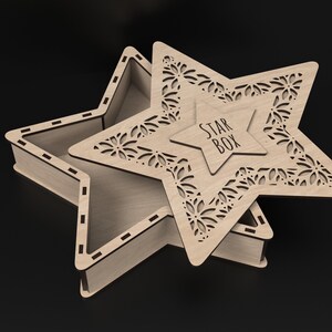 Star Box Svg Laser Cut Files - Star Box Svg Files for Laser Cutting to ...