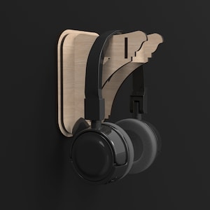Headphone Stand Wall Bracket Laser Cutting Files - Wall Mounted ...
