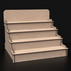 9x Slot Together Wood Shelves Display Stand Svg Laser Cut Files - 2 3 4 ...