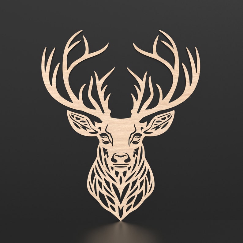 Stag / Deer Head Laser Cutting SVG File Deer Silhouette Laser - Etsy UK