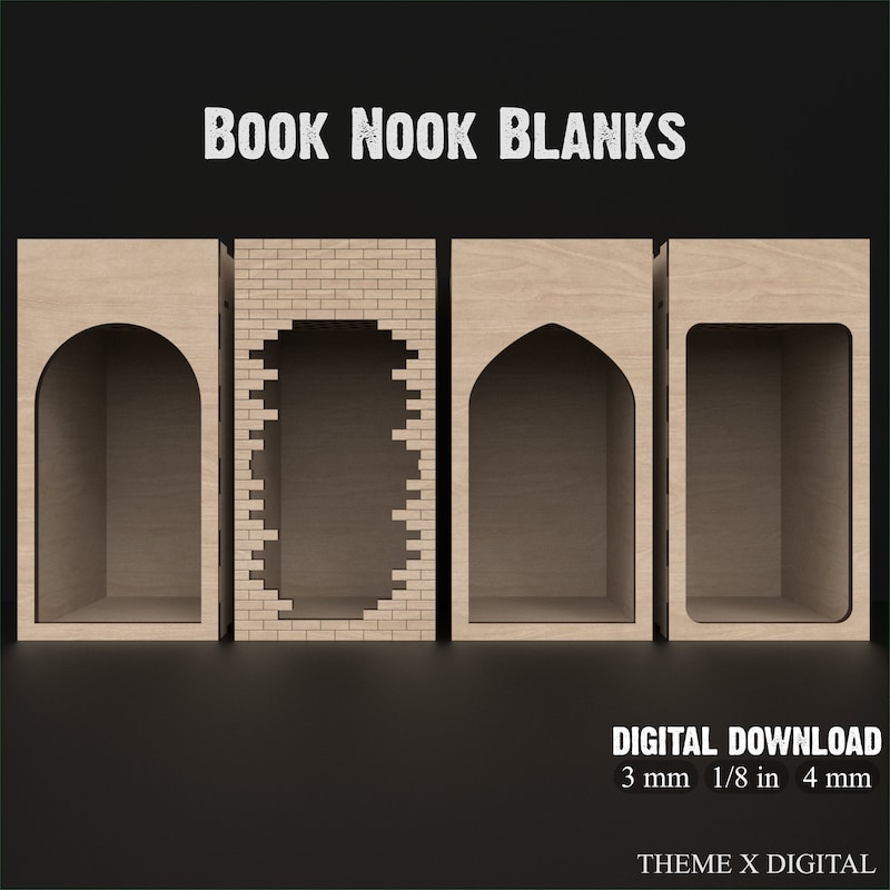 Book Nook Paper Crafts - Etsy