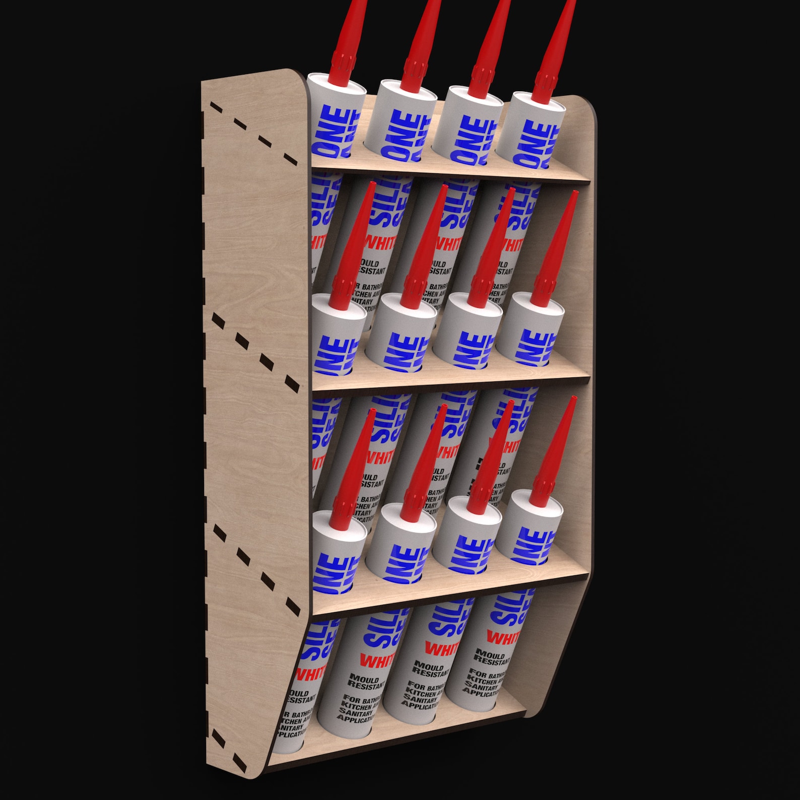 Silicone & Caulk Tube Holder Storage Rack Svg Laser Cutting Files ...