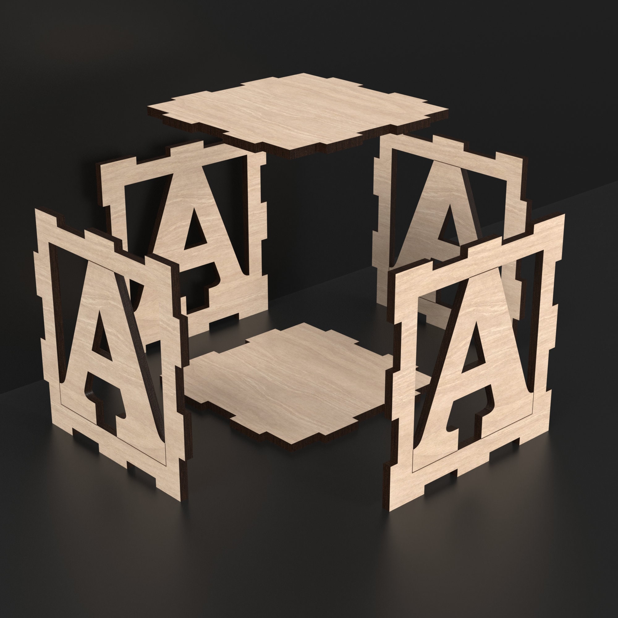 3D Alphabet Box A-Z Laser Cut Files Alphabet Letter Box Svg - Etsy