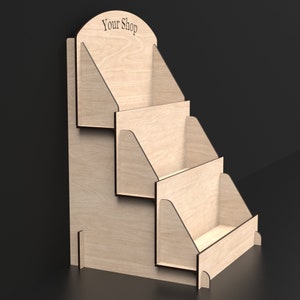 3 Tier Gift Card Display Stand Svg Laser Cut Files - Indoor Plant Stand - Jewelry Stand ...