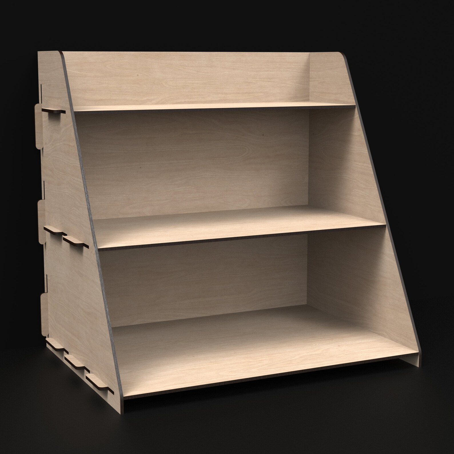 Slot Together Wood Shelves Display Stand Svg Laser Cutting Files ...