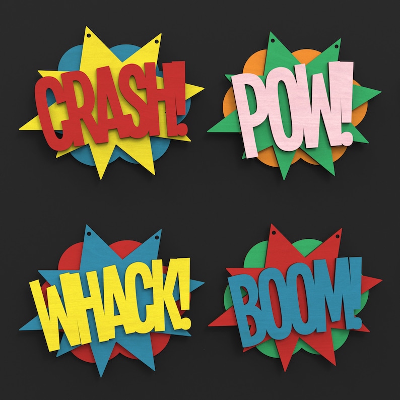 Super Hero Svg Laser Cut Files Comic Book Superhero Svg - Etsy