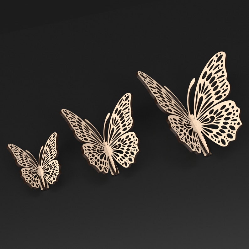 3D Butterfly Svg Laser Cutting Files Wooden Butterfly 3D Svg - Etsy Australia
