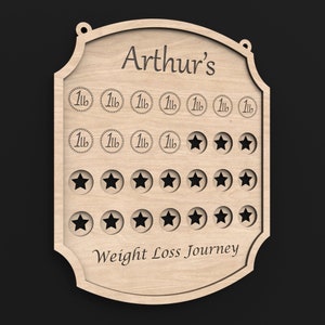 Weight Loss Tracker Svg Laser Cutting Files - Weight Loss Chart Svg ...