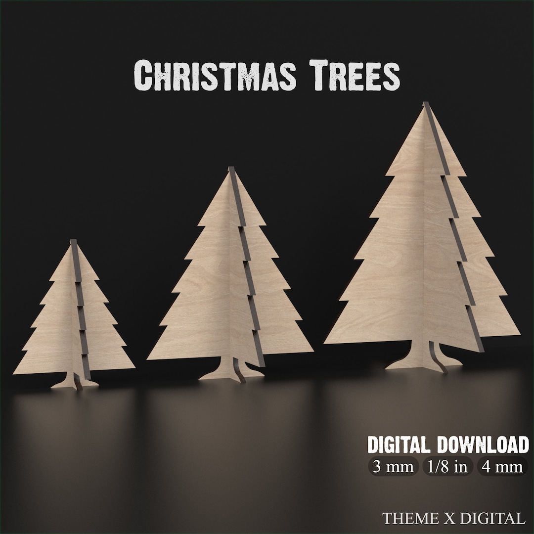 Free Standing Christmas Tree Svg Laser Cutting Files, Christmas Tree ...