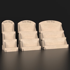 3 Tier Gift Card Display Stand Svg Laser Cut Files - Indoor Plant Stand - Jewelry Stand ...