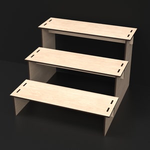 Modular 3 Tier Display Stand Svg Laser Cut Files, 3 Tiers Retail Stand Svg Files, Indoor Plant ...