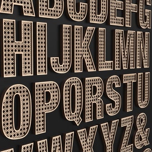 Rattan Letters Alphabet Svg Laser Cutting Files, Letters A-Z Svg and ...