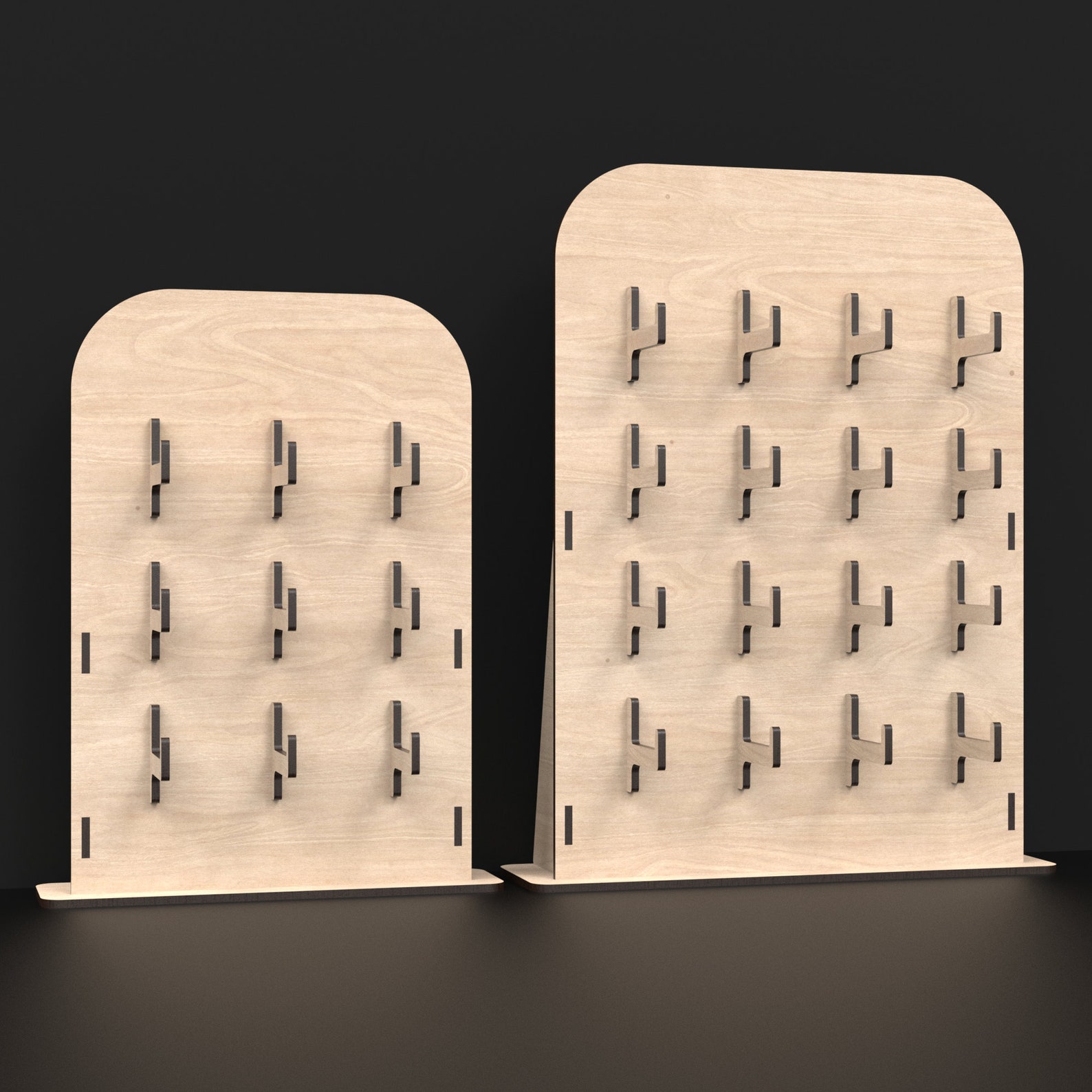 4 Keyring Stands With 2 Different Sizes and Styles, Keychain Stands Can ...