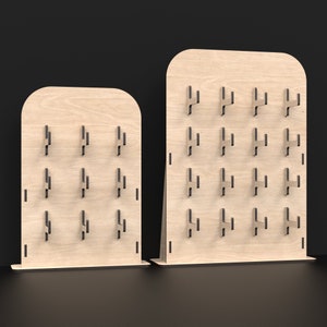 4 Keyring Stands With 2 Different Sizes and Styles, Keychain Stands Can ...