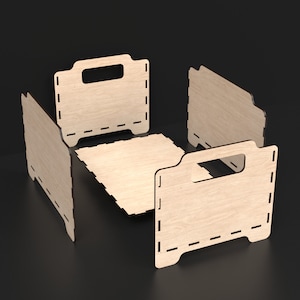 3 Stackable Storage Box Svg Laser Cutting Files - Stackable Wooden Box ...