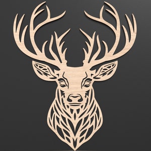 Stag / Deer Head Laser Cutting SVG File, Deer Silhouette Laser Ready ...