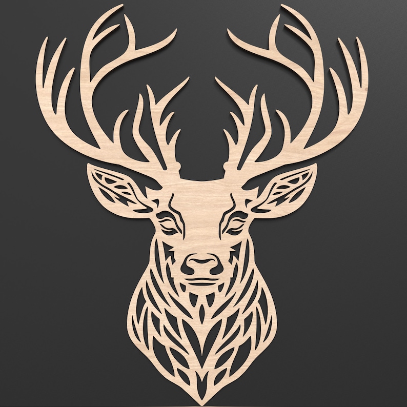 Stag / Deer Head Laser Cutting SVG File Deer Silhouette Laser - Etsy UK