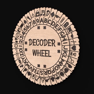 Decoder Cypher Wheel Puzzle SVG Laser Cutting Files 3D Puzzle Laser Cut ...
