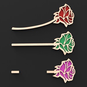 Personalized Rose Svg Laser Cutting Files, 2 Layered Rose Svg Files ...