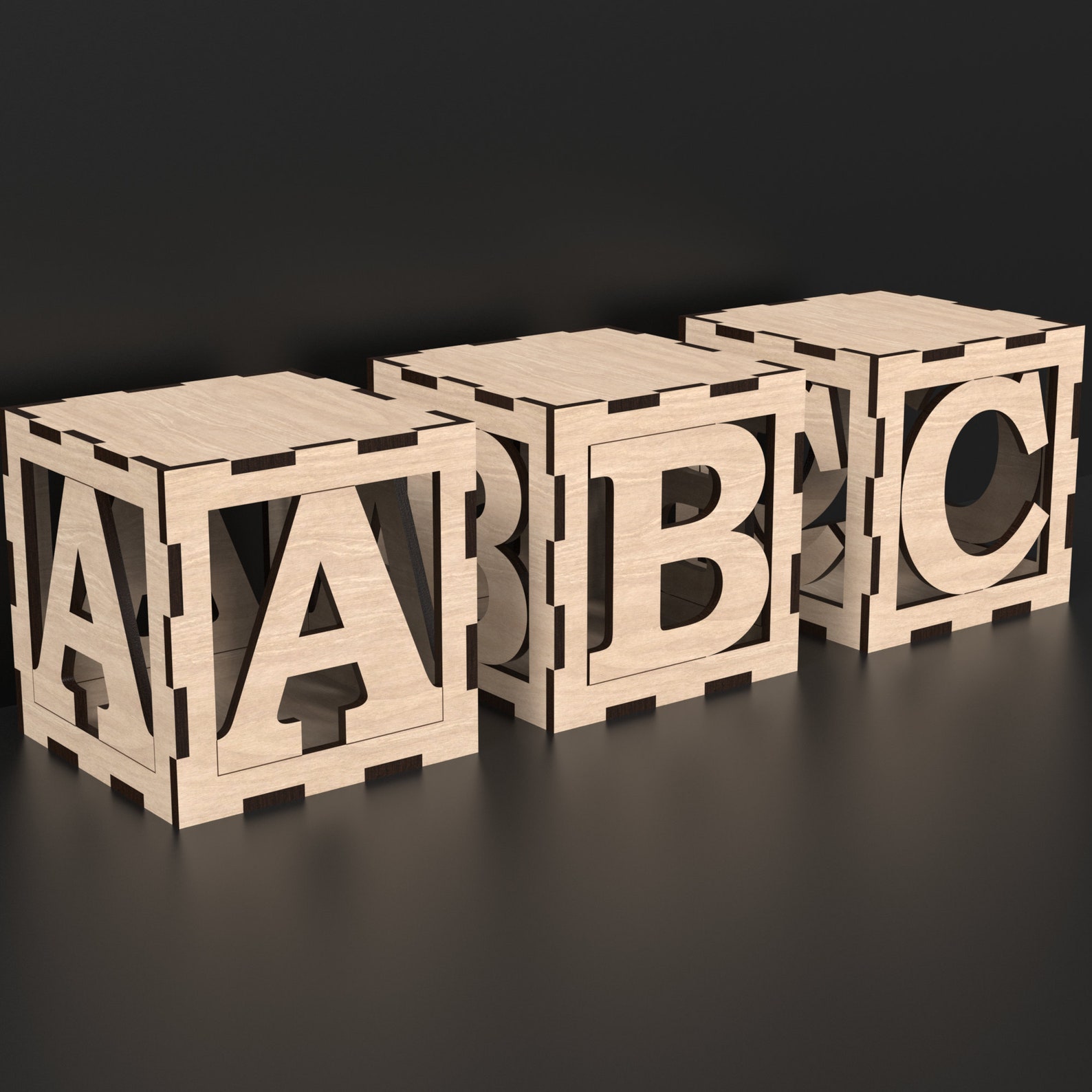 3D Alphabet Box A-Z Laser Cut Files Alphabet Letter Box Svg - Etsy UK