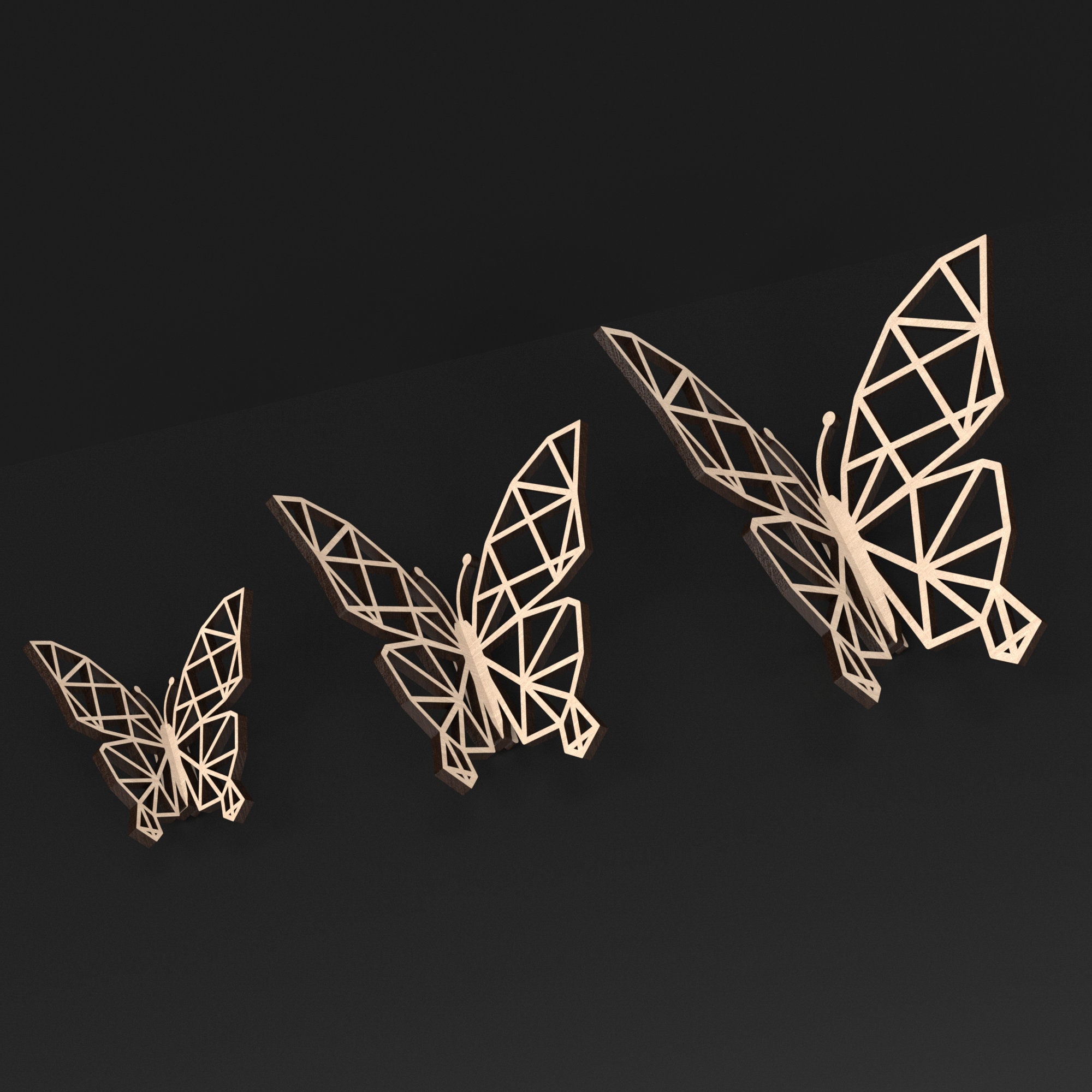 3D Butterfly Svg Laser Cutting Files, Wooden Butterfly 3D Svg Files ...