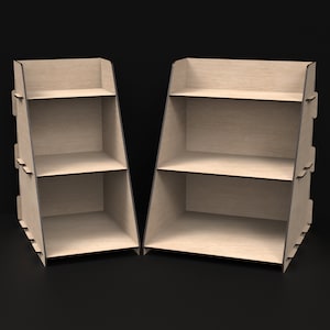 Slot Together Wood Shelves Display Stand Svg Laser Cutting Files ...
