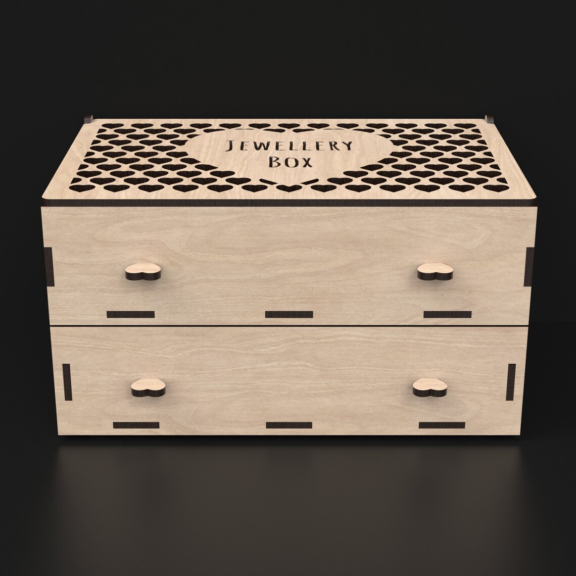 Wooden Jewelry Box Svg Laser Cutting Files - Personalizable Jewellery ...