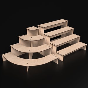 4 Tier Modular Display Stands Svg Laser Cutting Files, Perfect for on ...
