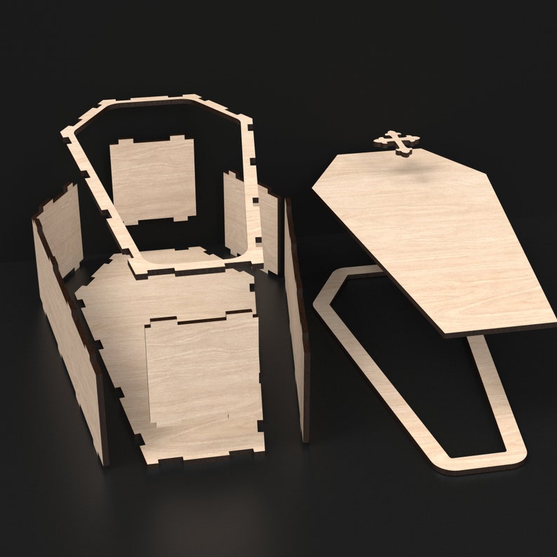 3D Coffin Svg Laser Cut Files Coffin Box Svg Laser Cutting - Etsy UK