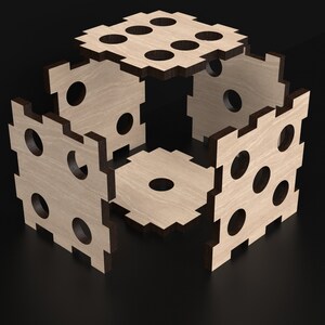 Wooden Dice Set SVG Laser Cutting Files - 6 Sizes, Perfect for Games ...