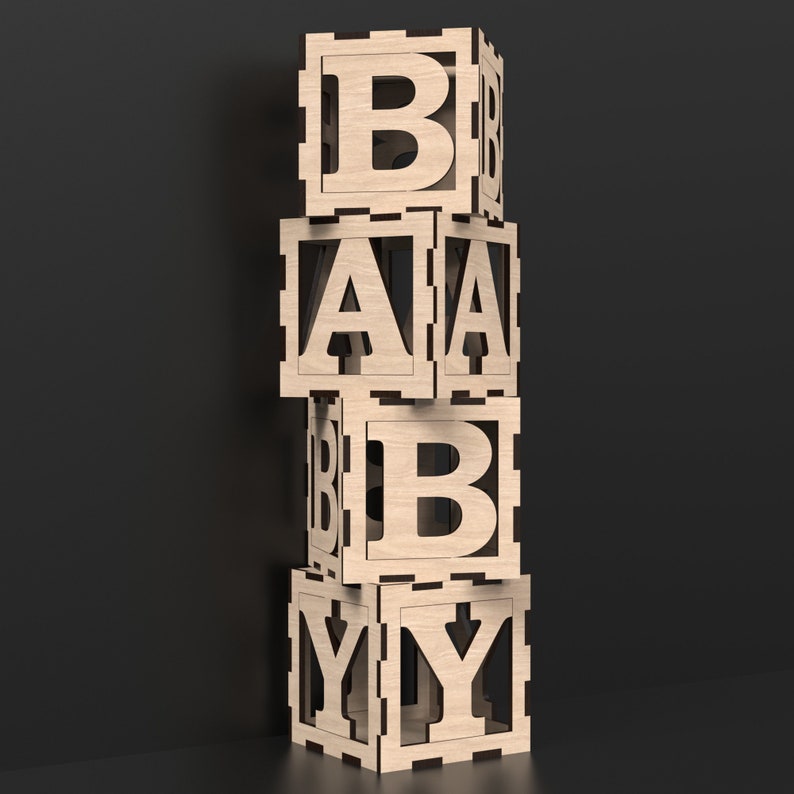 3D Alphabet Box A-Z Laser Cut Files, Alphabet Letter Box File, 3D Svg ...