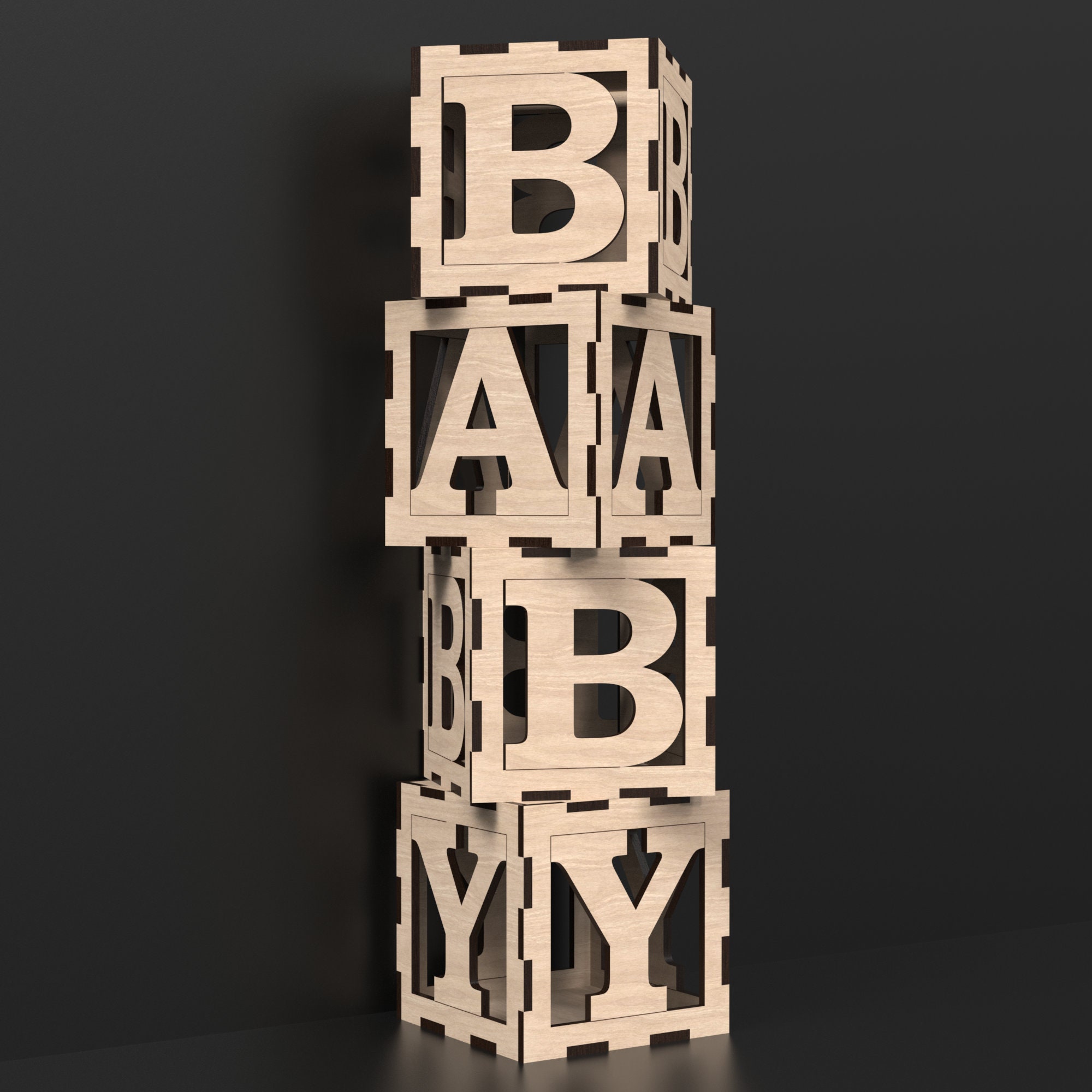 3D Alphabet Box A-Z Laser Cut Files Alphabet Letter Box Svg - Etsy