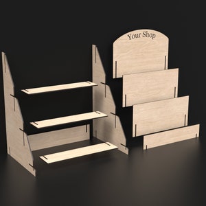 3 Tier Gift Card Display Stand Svg Laser Cut Files - Indoor Plant Stand - Jewelry Stand ...