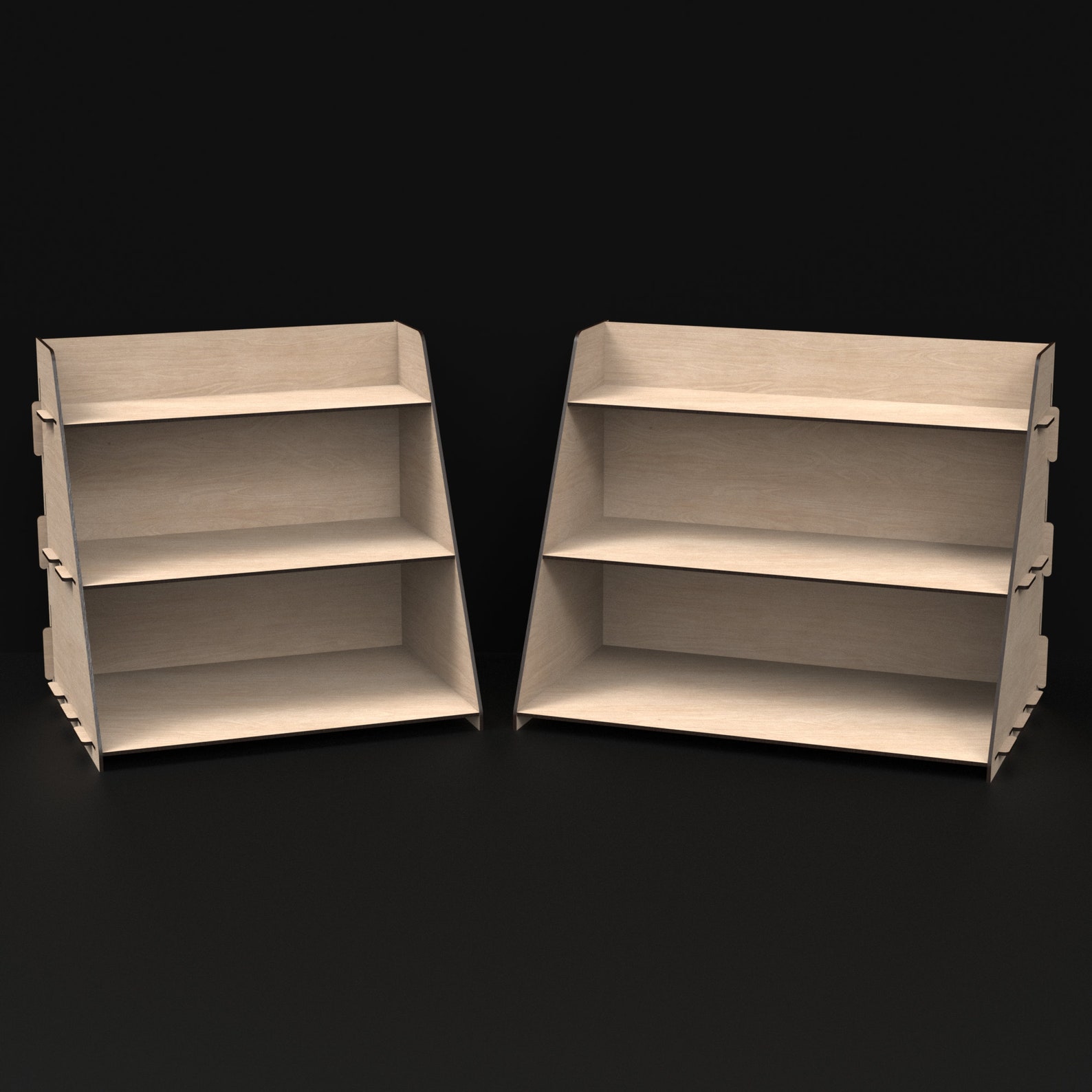 Slot Together Wood Shelves Display Stand Svg Laser Cutting Files ...