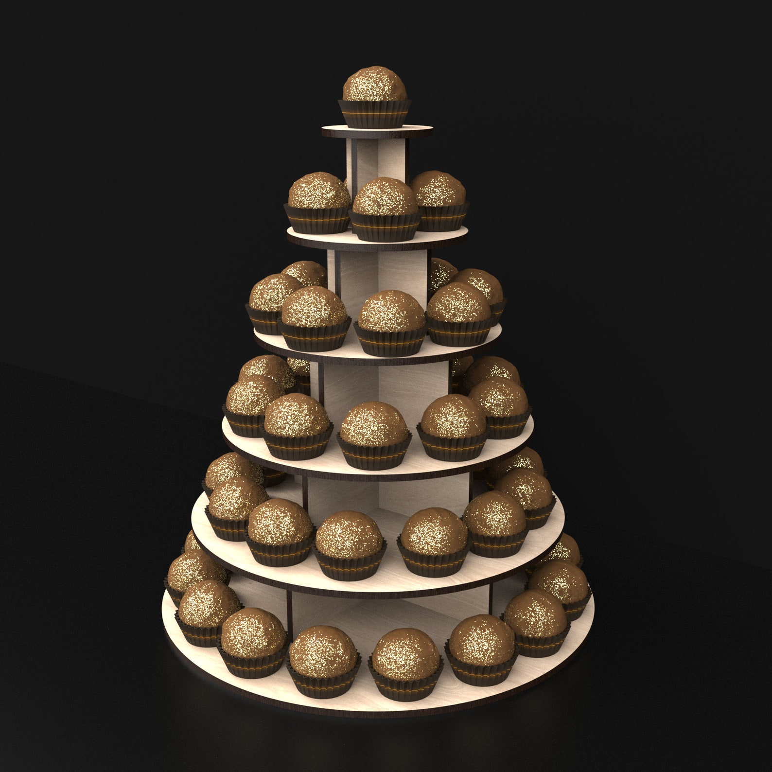 Elegant Ferrero Rocher & Cupcake Wedding Dessert Table Stand SVG Files ...