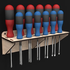 Screwdriver Storage Stand Svg Laser Cut Files - Screwdriver Tool ...