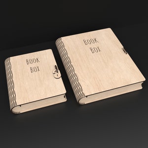 Book Box Svg Laser Cutting Files - Wooden Book Box Storage Svg Files ...