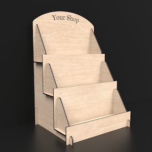 3 Tier Gift Card Display Stand Svg Laser Cut Files - Indoor Plant Stand - Jewelry Stand ...